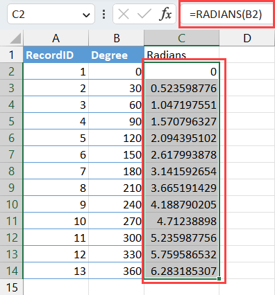 How to Convert Degrees to Radians in Excel | How To Excel