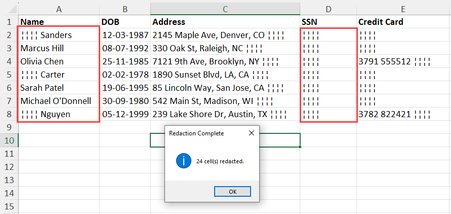 5 Ways to Redact in Microsoft Excel | How To Excel